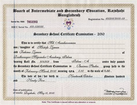 Assaduzzaman Cv Result Ssc