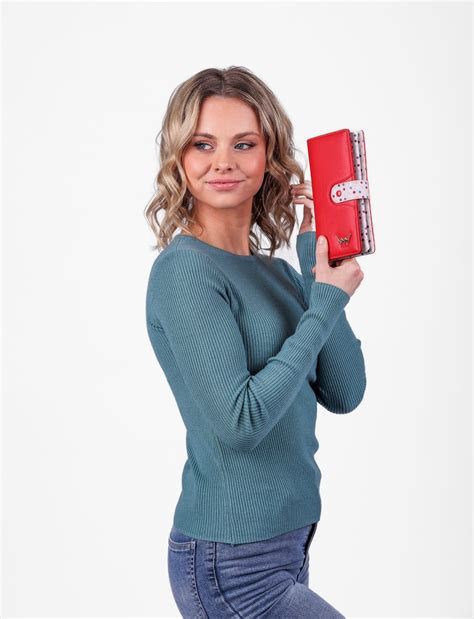 Ladea Red Vuch Puntíkaté Peněženky Ženy Vuch