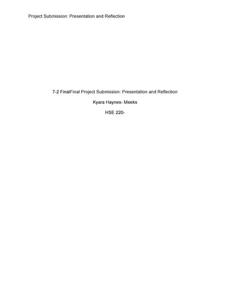 7 2 Final Final Project Submission Presentation And Reflection