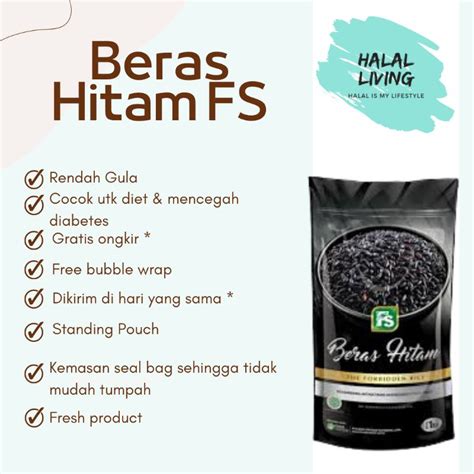 Jual Beras Hitam Fs 1 Kg Beras Sehat Rendah Gula Gratis Ongkir