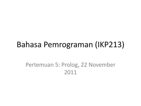 Ikp213 06 Horn Clause Ppt