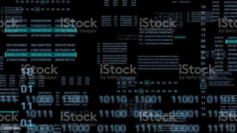Big Data Binary Number Code Perspective Series View Illustration