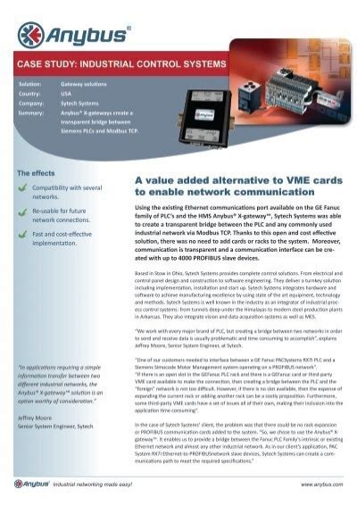 Industrial Control Systems Network Profibus And Modbus TCP HMS