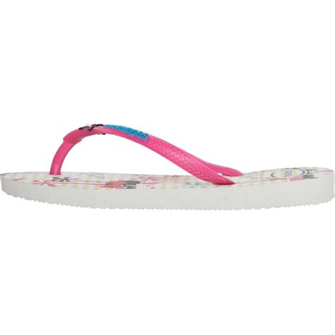 Buy Havaianas Girls Disney Cool Flip Flops White Pink Flux