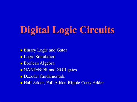 PPT Digital Logic Circuits PowerPoint Presentation Free Download ID 171312
