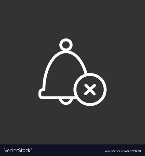No Bell Icon Bell Crossed Out Royalty Free Vector Image