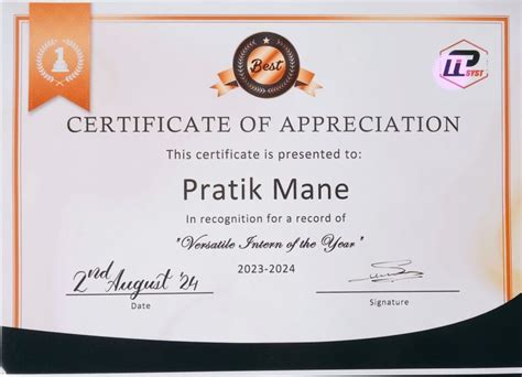 Pratik Mane On Linkedin Achievement Internship Grateful