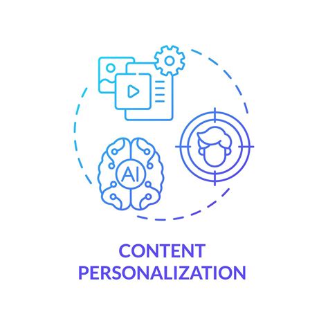 Gradient Content Personalization Icon Concept Isolated Vector Ai For Seo Thin Line