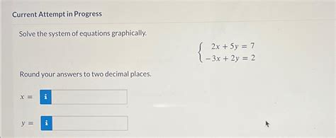 Solved Current Attempt In Progresssolve The System Of