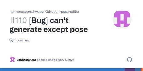Bug Can T Generate Except Pose Issue 110 Nonnonstop Sd Webui 3d