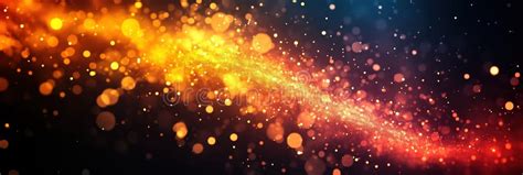 Dynamic Bokeh Lights And Particles Abstract Stock Illustration Illustration Of Yellow Dynamic