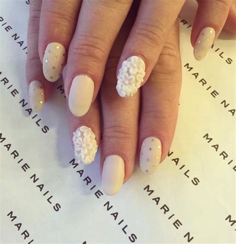 Marie Nails Calgel 3d White Flower Nail Art Designs