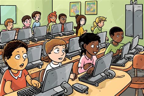 Premium Ai Image Technology In Classroom Students In School Using