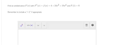 Solved Find An Antiderivative F X With