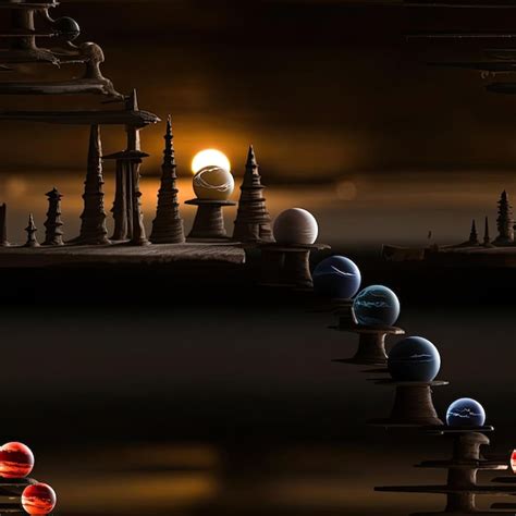 Premium Photo Video Game Screenshot With Orbiting Planets In Symbolic