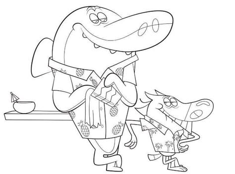 Zig And Sharko Smiling Coloring Page Free Printable Coloring Pages