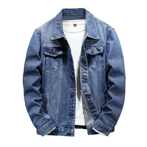 Miluxas 2025 Clearance Men S Denim Jacket Clearance Casual Regular Fit