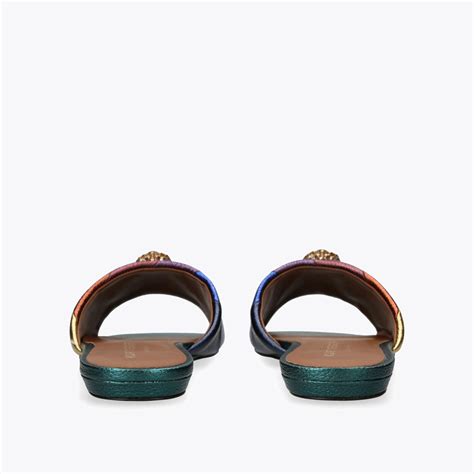 Kensington Flat Sandal Rainbow Stripe Slip On Sandal By Kurt Geiger London