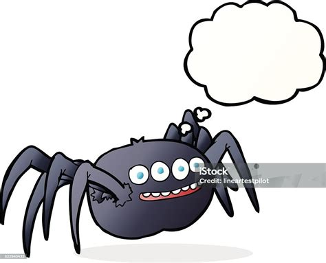 カットイラスト不気味なクモの巣思考の吹き出し付き いたずら書きのベクターアート素材や画像を多数ご用意 いたずら書き