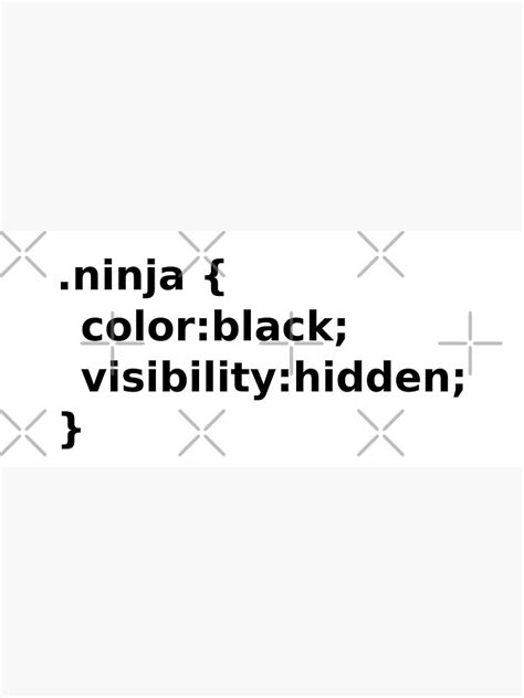 Ninja Css Class Coder Sticker For Sale By Printpress Redbubble