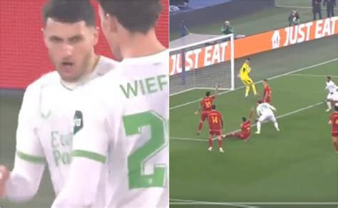 Video El Espectacular Gol De Santiago Giménez Ante La Roma En La