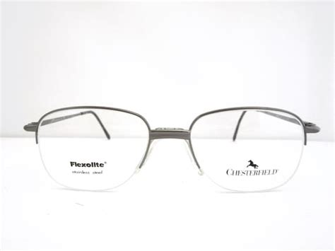 Mens Semi Rimless Eyeglass Frames Chesterfield Flexo Gem