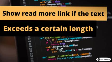 Show Read More Link If The Text Exceeds A Certain Length With Jquery Stackhowto