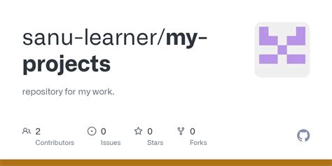 Github Sanu Learner My Projects Repository For My Work