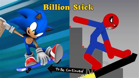 Sonic Vs Stickman Stickman Dismounting Funny And Epic Moments Youtube