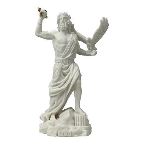Zeus Jupiter King Of Gods And Sky With Thunderbolt Greek Roman Statue