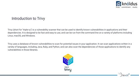 Trivy Vulnerability Scanning Pdf