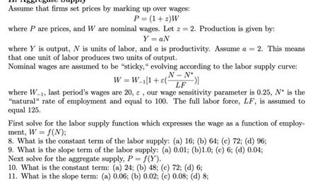Solved Problem Set I Aggregate Demand Consider The Chegg