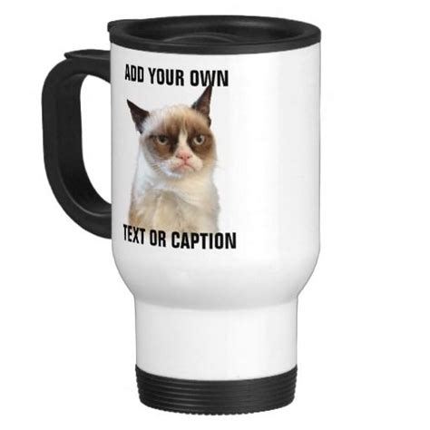 Grumpy Cat Glare Add Your Own Text Coffee Mug Zazzle