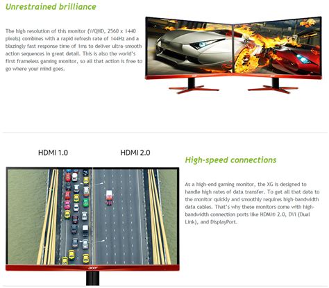 Buy Acer Xg Hu In Hz Freesync Led Gaming Monitor Xg Hu Pc Case Gear Australia