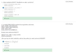 DP Database Programming With SQL Prueba DP Section 15 Prueba 1 De