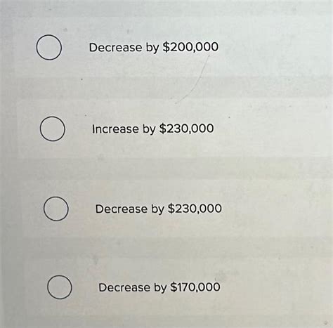Solved Decrease By 200000 Increase By