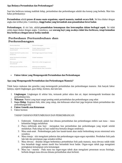 pertumbuhan dan perkembangan pdf