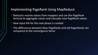 Implementing Page Rank Algorithm Using Hadoop Map Reduce Ppt