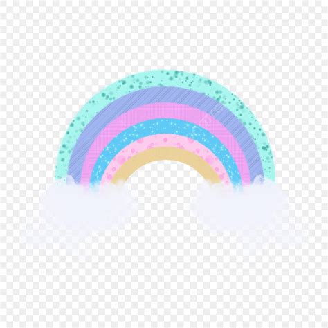 Cute Colorful Rainbow With Texture Cute Rainbow Rainbow Cloudy Png