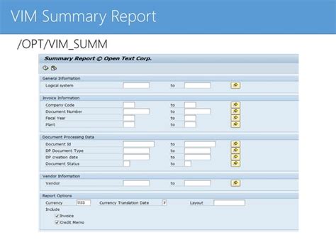 Sap Vendor Invoice Management Reporting Final Pptx