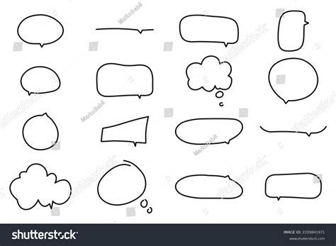 Set Speech Bubbles Sketch Design Stock Vector Royalty Free 2209841971 Shutterstock
