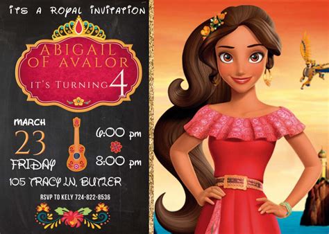 Elena Of Avalor Birthday Party Invitation