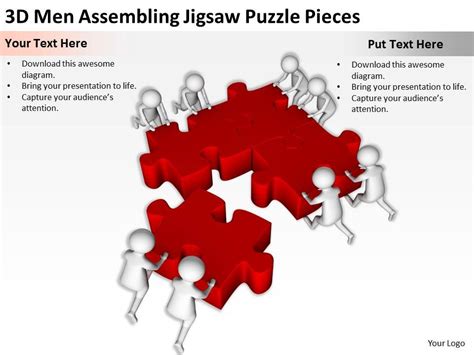 D Men Assembling Jigsaw Puzzle Pieces Ppt Graphics Icons Powerpoin PPT Images Gallery