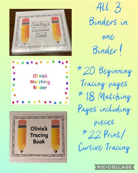 Learning Binder Includes All 3 Binder Books Etsy