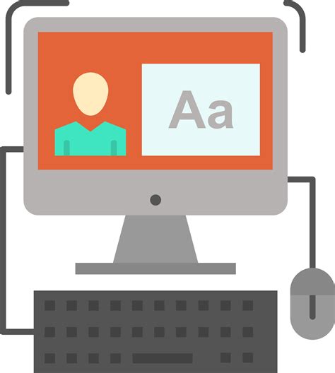 Computer Screen Software Editing Flat Color Icon Vector Icon Banner