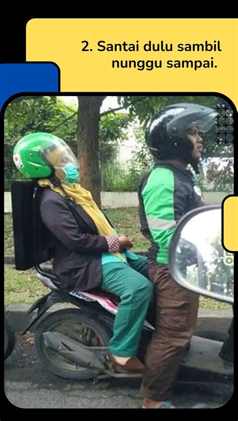 9 Potret Gaya Nyeleneh Emak Emak Dibonceng Driver Ojol Kelakuannya Di