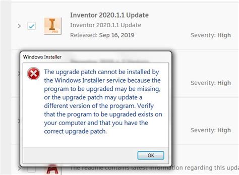 solved can t install inventor 2020 1 1 patch autodesk community