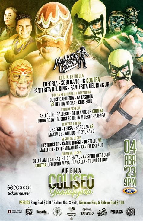 Lucha Libre CMLL On Twitter Arena Coliseo GDL Martes De Abril P M