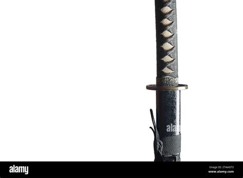 Horizontal Photo Of Sheathed Katana With Details Of The Handle And