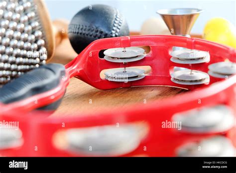 Set Of Percussion Instruments Stock Photo Alamy